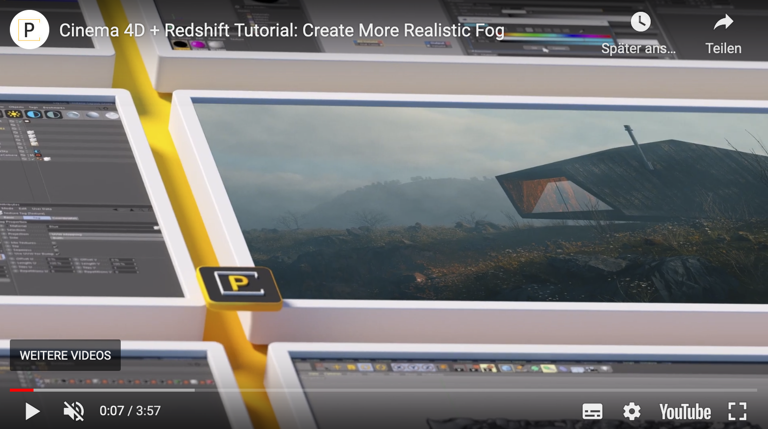 Realistic fog Tutorial with Cinema4D and Redshift - 3D & Motiondesign Berlin